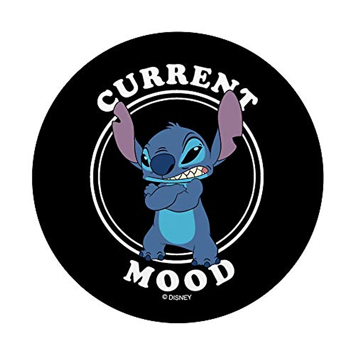 Disney Lilo and Stitch Angry Stitch Current Mood PopSockets PopGrip: Swappable Grip for Phones & Tablets