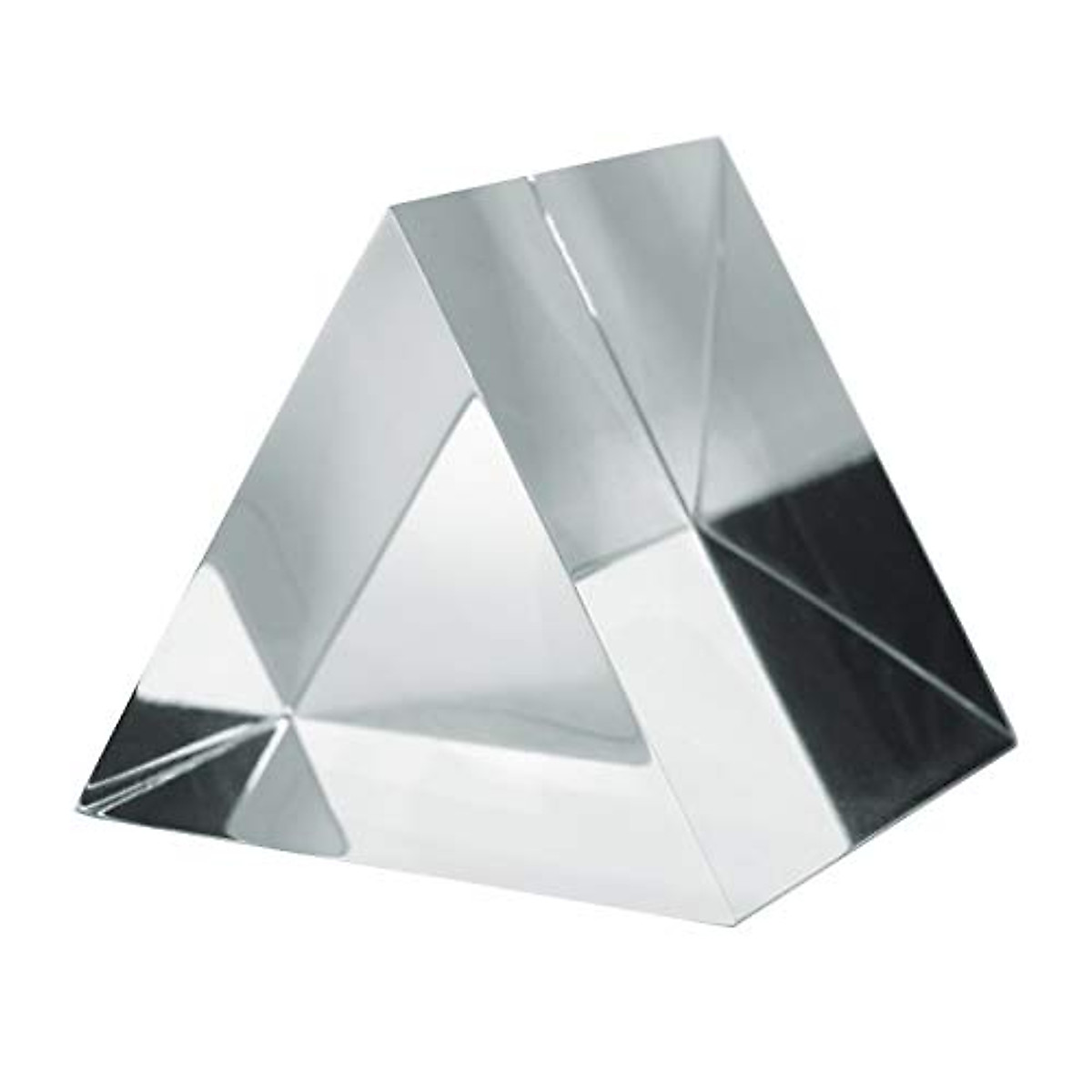 Equilateral Prism, 2.5" (63mm) Length, 2.5" (63mm) Faces - Triangular, 60 Degree Angles - Polished Acrylic - Excellent for Physics, Light Refraction & Wavelength Experiments, Photography - Eisco Labs