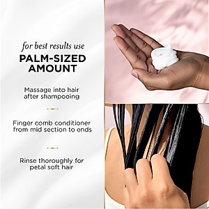 Pantene Nutrient Blends Miracle Moisture Boost Rose Water Conditioner for Dry Hair, Sulfate Free, 8 Fl Oz