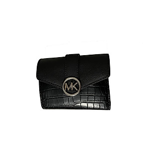 Michael Kors Carmen Medium Flap Wallet (Black2)