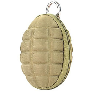 Condor 221043 Grenade Zippered Keychain Coin Pocket Pouch Tan 221043-003