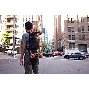 RolliePack Slim Carry Foldable Electric Skateboard Backpack Bag for Boosted Boards Mini S & X, V2, V2 Dual Plus, Plus, Stealth, Exway Flex, Evolve, Normal Skateboards, and Longboards