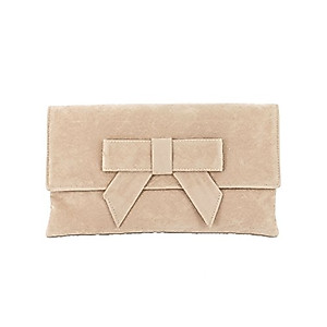 LONI Womens Clutch Bag Purse Faux Suede Strap Cute Small