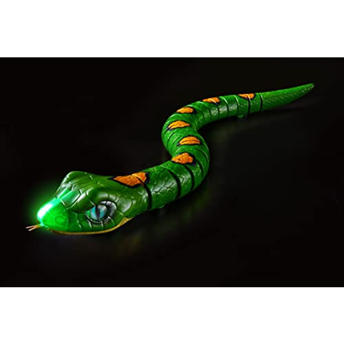 Robo Alive Slithering Snake Series 3 Green by ZURU Battery-Powered Robotic Light Up Reptile Toy That Moves (Green),7150B