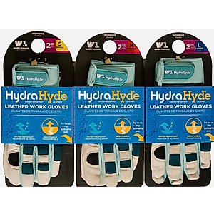 Generic Women's Small Teal and Purple Water-Resistant HydraHyde Leather Gardening Gloves