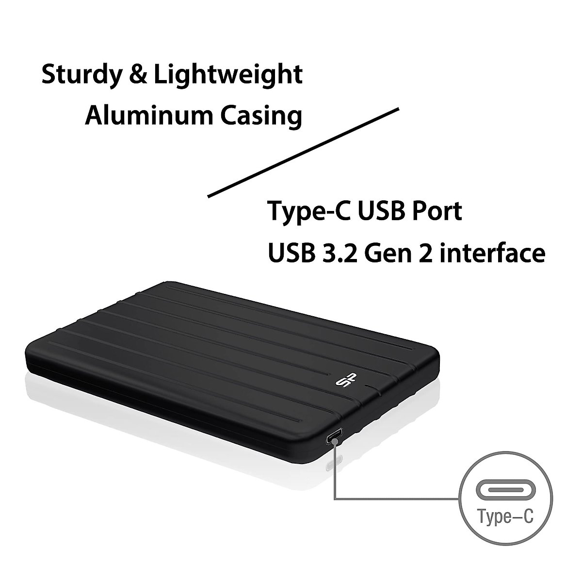 Silicon Power 4TB Rugged Portable External SSD USB 3.2 Gen 2 (USB3.2) with USB-C to USB-C/USB-A Cables B75 Pro