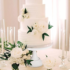 7Pc Cake Stand White Dessert Table Display Set Metal Round Tiered White Cupcake Stand Macaron Ferris Wheel Holder Cookies Serving Trays Fruit Plates for Tea Party Wedding Birthday Baby Shower (White)