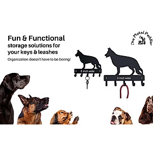 The Metal Peddler West Highland Terrier Westie Key Holder Hanger - Small 6 inch Wide with 5 Hooks - Made in USA