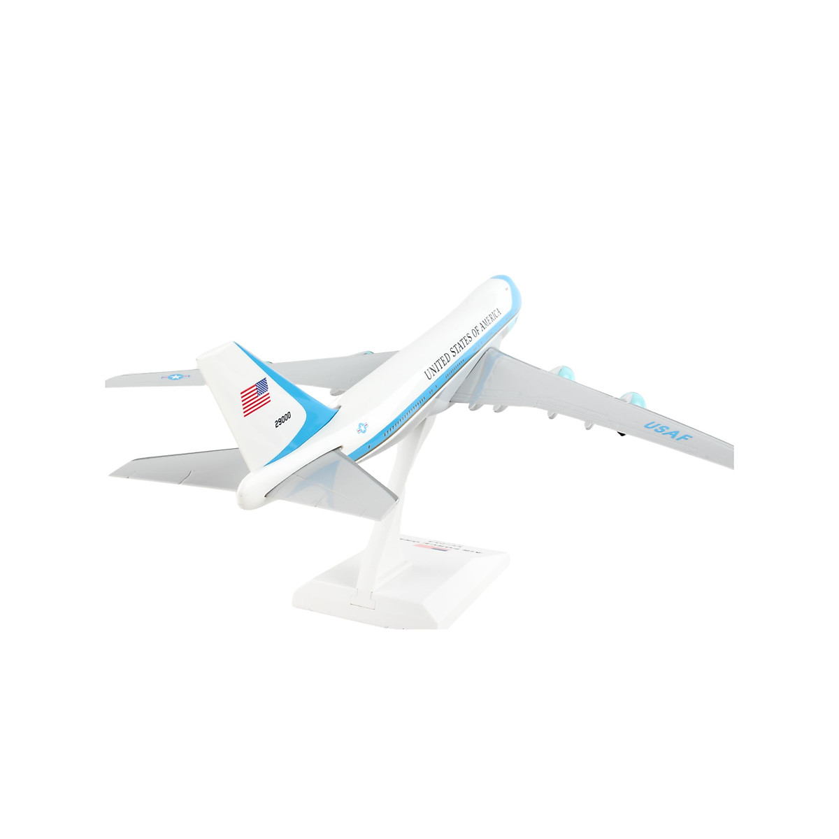 SkyMarks SKR041 Air Force One Boeing 747-200 VC25 1:250 Scale Desktop Model with Stand