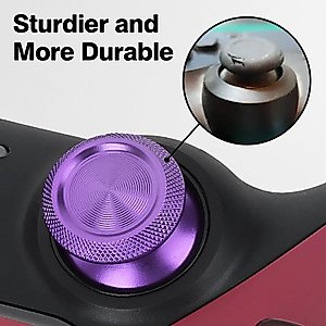 TOMSIN Metal Buttons Replacement Kit for PS5 Controller – Aluminum Thumbsticks & O X Square Triangle & Dpad Buttons Accessories Compatible with PlayStation 5 DS Controller (Metal Purple)