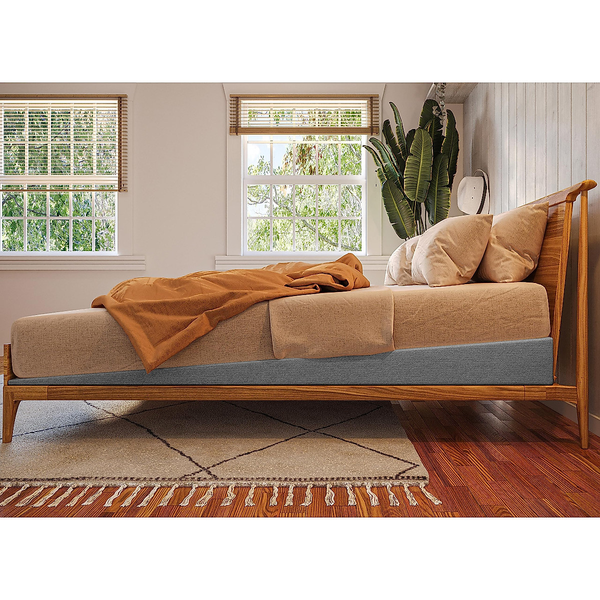 Avana Mattress Elevator with Polycotton Covers - Under Bed 7-Inch Incline Foam Lift, Multiple Colors, King Size