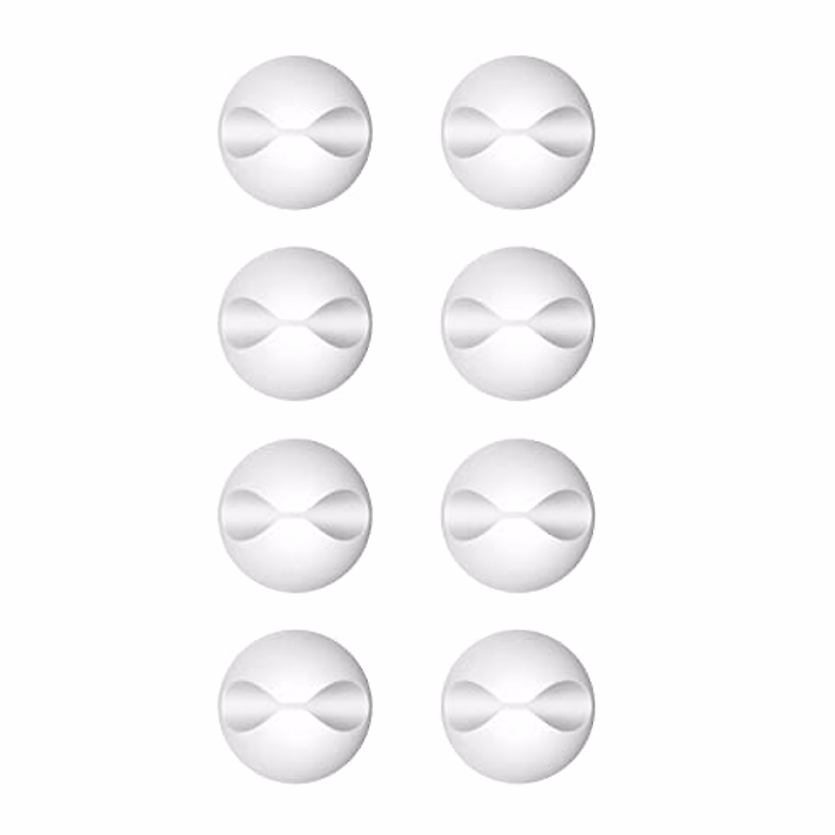 CHEFBEE 8 Pack Cable Clips, Cord Organizer Cable Management, Self Adhesive Wire Holder System, Multipurpose Wire Clips for All Your Computer, Electrical, Charging or Mouse Cord (White)