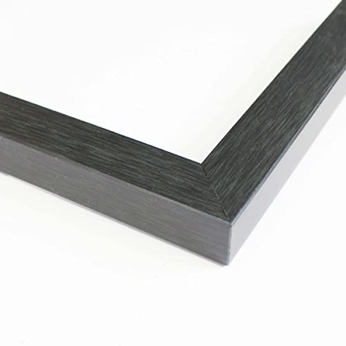 36x14 Frame Black Real Wood Picture Frame Width 0.75 Inches | Interior Frame Depth 0.5 Inches | Gun Metal Traditional Photo Frame Complete with UV Acrylic, Foam Board Backing & Hanging Hardware