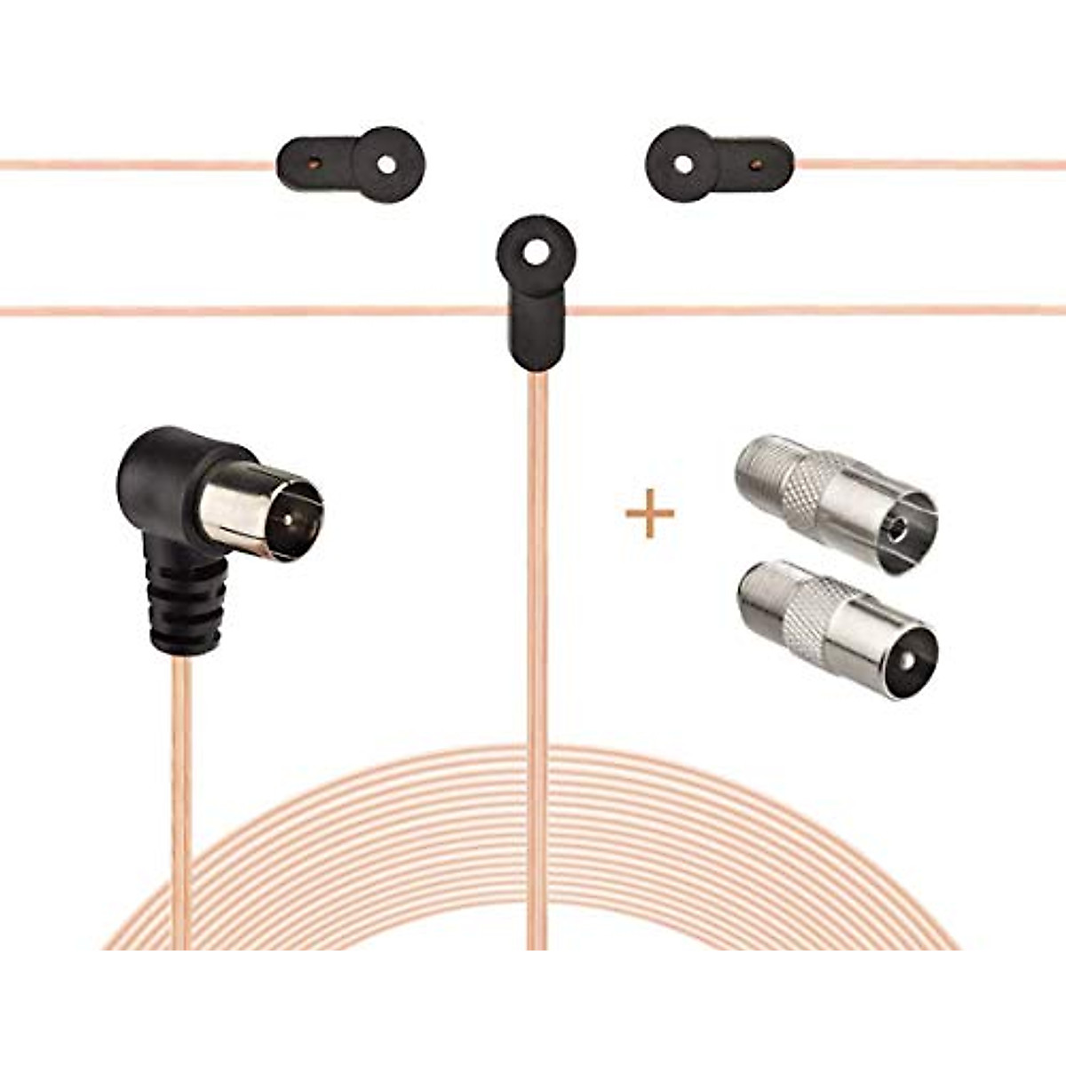 Bingfu FM Antenna FM Dipole Antenna 75 Ohm Indoor FM Radio Antenna AM Loop Antenna for Pioneer Onkyo Yamaha Marantz Indoor Bluetooth Home Stereo Receiver AV Audio Video Home Theater Receiver Tuner