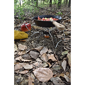 DZRZVD Camp Grill with Foldable Legs-304 Stainless Steel Grill Grate for Gas Stove-Ultralight Campfire Stand-Portable Grill Grid for Backpacking/Camping/Hiking/Picnic/Traveling/Fishing with Carry Bag