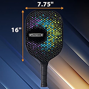 Lifetime Pro Pickleball Set – Includes Pickleball Net, 4 Paddles, 3 Outdoor Pickleballs, 1 Indoor Pickleball, 2 Portable Bases, Steel Poles, Paddle Bag, and Bag for Complete Set