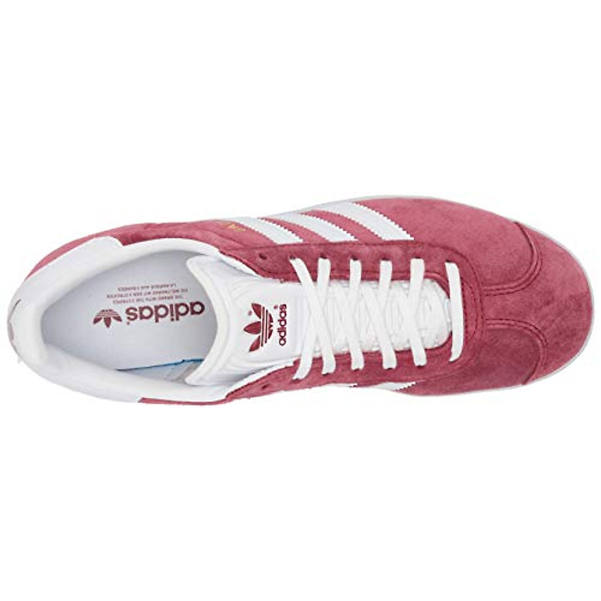 adidas Originals mens Gazelle Shoes Collegiate Burgundy/White/Gold Metallic 11