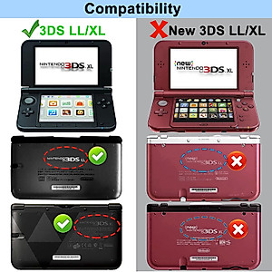 OSTENT Full Housing Shell Case Cover Replacement for Nintendo 3DS XL 3DS LL - Color Red