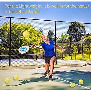 WAIWAIBEAR Pickleball Paddles Set of 4 Delux Pickle Ball Paddle& Ball Set,Pickleball Set Indoor&Outdoor Rackets(Includes 4Wood Paddles & 7 Balls Pickleballs 6 Bandage 1 Carry Bag Set