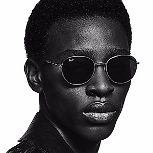 Ray-Ban RB3447 001 47M Gold/Crystal Lens G-15 Green ROUND METAL Sunglasses For Men + BUNDLE with Designer iWear Eyewear Kit (SMALL)