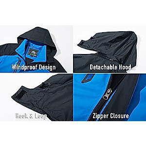 MAGCOMSEN Waterproof Jacket Men Ski Jacket Snowboard Jacket Mens Jacket Tactical Jacket Windbreaker Jacket Winter Jackets for Men Rain Jacket for Men Black