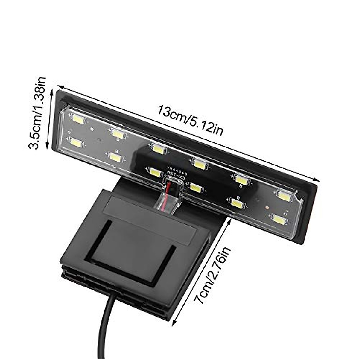 Santing Waterproof Aquarium Light Lightweight Energy Saving Aquarium Clip Lamp Eco-Friendly for Aquarium Breeding Freshwater Fish Tank