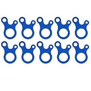 20pcs Tent Guy Lines Tensioners Ultralight Aluminium Alloy Rope Guylines Adjuster 3Hole Quick Knot Tent Cord Runner Fastener Wind Rope Buckle for Camping Hiking Backpacking Outdoor Activity (Blue)