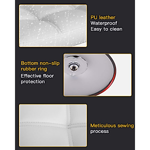 BestOffice Counter Height Bar Stool Set of 2 Barstools Modern Swivel Bar Stool Hydraulic Home Kitchen Stools Height Adjustable PU Leather Bar Chairs Dining Room Chairs