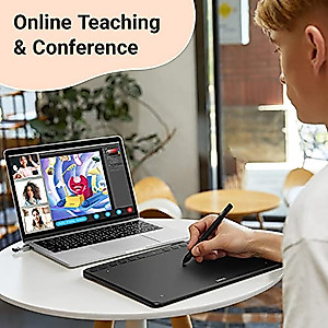 UGEE S1060W Wireless Graphic Drawing Tablet, 10X6.27 Digital Art Pen Tablet with 12 Shortcut Keys,Battery-Free Pen 8192 Pressure Compatible with Android, Windows, MAC OS, Chrome OS,Linux