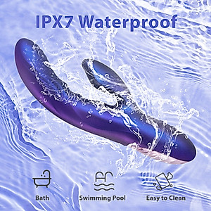 Rabbit Vibrator Sex Toy for Women - ZEMALIA Dildo Clitoral Vibrators with 10 Vibrations + Warming Function Clitoris and G Spot Double Stimulation Personal Massager - Adult Sex Toys for Women, Couple