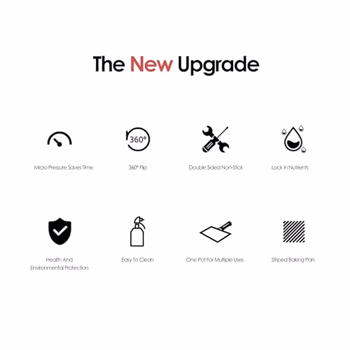 Grill Pan Frying Double Side Portable AntiBurn Handle Kitchen Supplies Grill Pot 32cm 12.6in