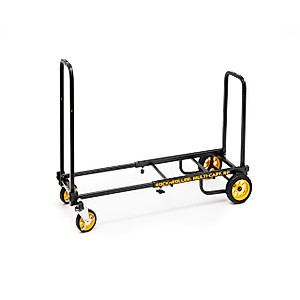 Rock-N-Roller R2RT (Micro) 8-in-1 Folding Multi-Cart/Hand Truck/Dolly/Platform Cart/26" to 39" Telescoping Frame/350 lbs. Load Capacity, Black