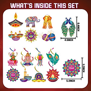 Diwali Decorations,Happy Diwali Banner with Diwali Hanging Swirls Decorations for Indian Diwali Festival Party Decoration Kit for Home.