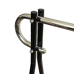 Only Hangers - Economy Single Rail Garment Rack - Low Cost Single Bar Black Beauty Clothing Rack Display Fixture - 54" Height x 60" Length