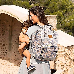 Limhoo Diaper Bag Backpack for Men Dad, Waterproof Large Canvas Camo Nappy Bags, Baby Care Bag (New Camouflage)