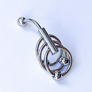 NAVIKO Vch Piercing Jewelry for Women - Vch Jewelry Vertical Hood Piercing Jewelry - Piercing Barbell Steel - Hood Jewelry 14g Curved Barbell Rings