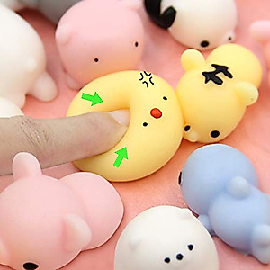 Satkago Mochi Squishys Toys, Easter Party Favors 25pcs Mini Kawaii Squishies, Easter Basket Stuffers Fillers Treasure Box Toys for Classroom Supplies, Birthday Easter Gifts for Kids Teens Boys Girls