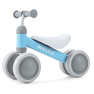 BEKILOLE Balance Bike for 1 Year Old Girl&Boys Gifts Pre-School First Bike and 1st Birthday Gifts - Train Your Baby from Standing to Running | Ideal One Year Old Toys (Sky Blue)