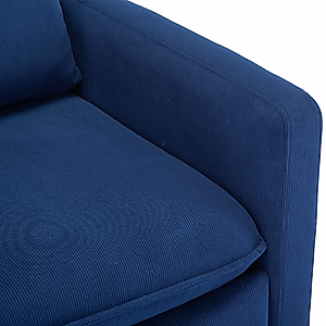 HomSof Swivel Barrel Chair, 360 Degree Modern Lounge Chair, Navy Velvet Accent Armchair for Living Room