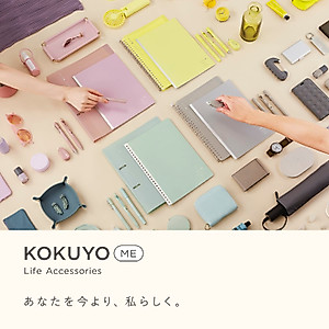 Kokuyo Me Loose Leaf Paper for Binders, Notebook Type, A4, 6mm Ruled, 30 Holes, 43 Lines, 50 Sheets, Japan Import (KME-LP916B-LG)