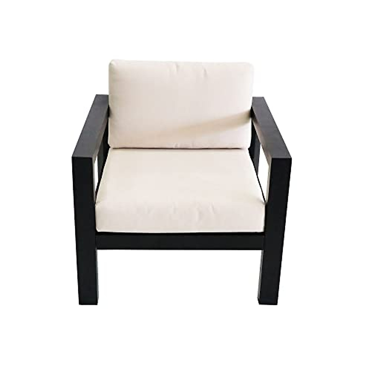 Quality Outdoor Living Monterey 4-Piece Outdoor Deep Seating Conversation Set, Black