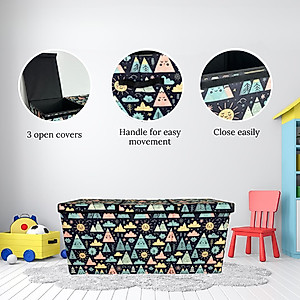 SUBLIME LIVING Extra Large Kids Toy Chest - Foldable Toy Storage Organizer with Soft Close Lid - Sturdy Toy Box for Boys and Girls, Durable Storage for Kids Room or Nursery