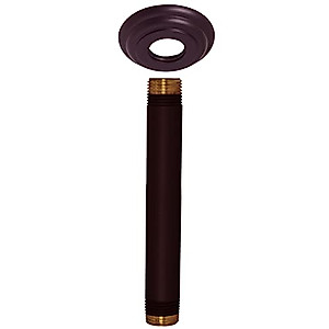 Westbrass 1/2" IPS x 6" Ceiling Mounted Shower Arm with Flange, Oil Rubbed Bronze, D3606A-12