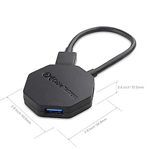 Cable Matters Ultra Mini 4 Port USB Hub (USB 3.0 Hub, USB 3 Hub)