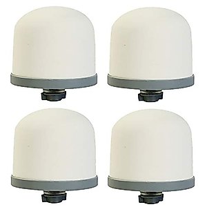 Huining Ceramic Dome Water Filter, Replacement Filter for Water Pre-Filtration Unit Filter Media Replacement 0.15 to 0.5 Micron for Household Water Bucket Filtration System Water Pitcher (4pcs)