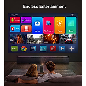 Ivoltronics BYINTEK P70 3D 4K Mini Cinema Smart Android WiFi Portable 1080P Home Theater Video LED DLP Projector with Battery