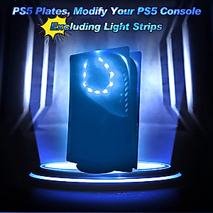 Frusde PS5 Plates, Hard Shockproof PS5 Faceplates Compatible with PS5 Console, ABS Anti-Scratch Dustproof Cover Replacement Shell Plates Compatible with PS5 Console Disc Edition - Translucent Blue