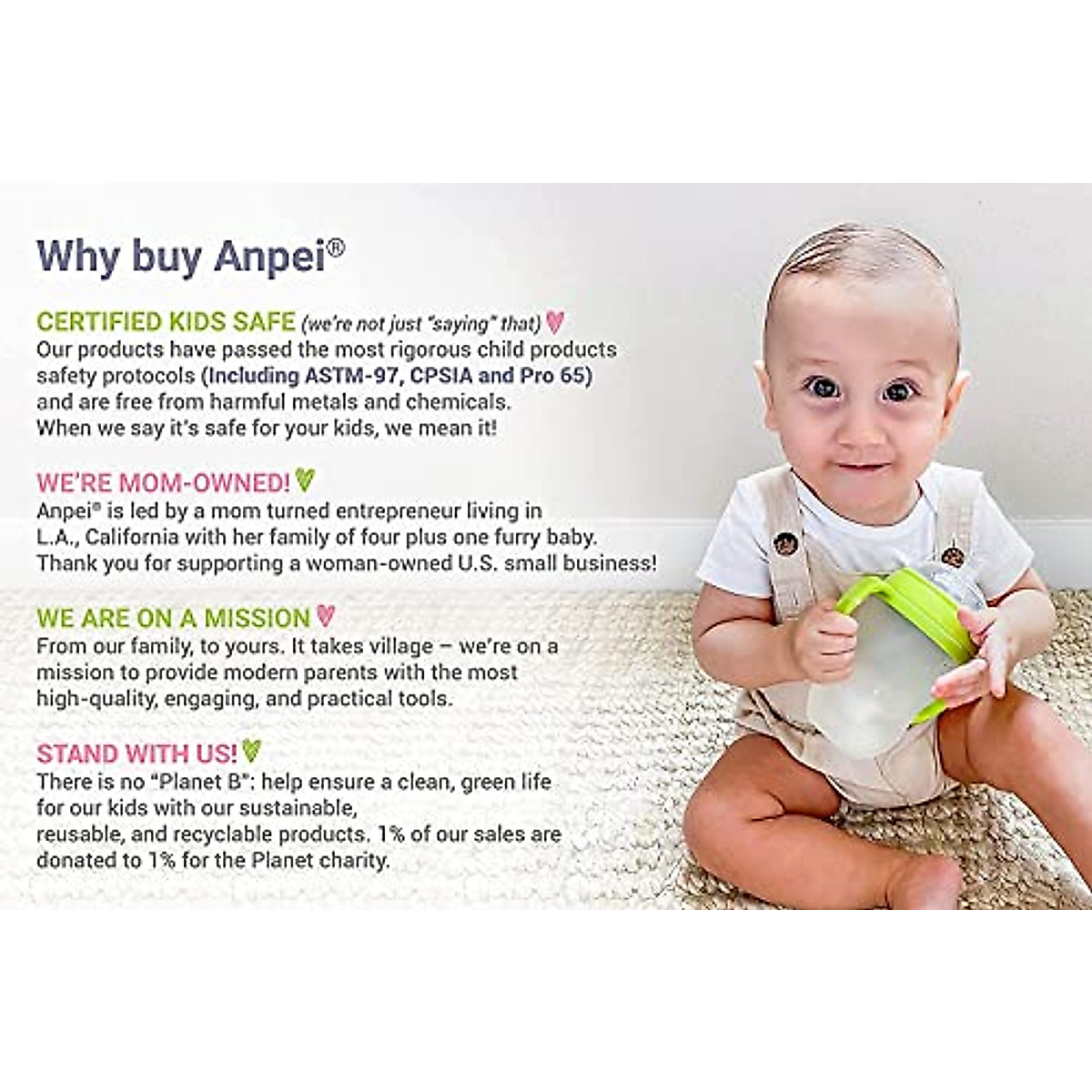 Anpei Sippy Cup Soft Spout Transitional Nipple Kit Bundle Compatible with Comotomo Baby Bottles, 5 oz and 8 oz | Value Bundle 2 Kits + Brushes (Pink)