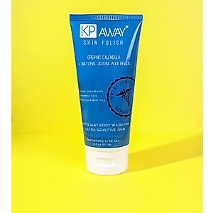 KPAway Skin Polish Keratosis Pilaris Gentle Exfoliating Acid-Free Body Wash for Sensitive Skin | Natural Lipid Repair with Jojoba Wax Beads, 6oz