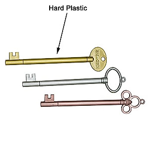 Maydahui 12PCS Key Shape Rollerball Pen Delicate Durable Retro Pens Black Gel Ink Refills for Boys School Stationery Supplies